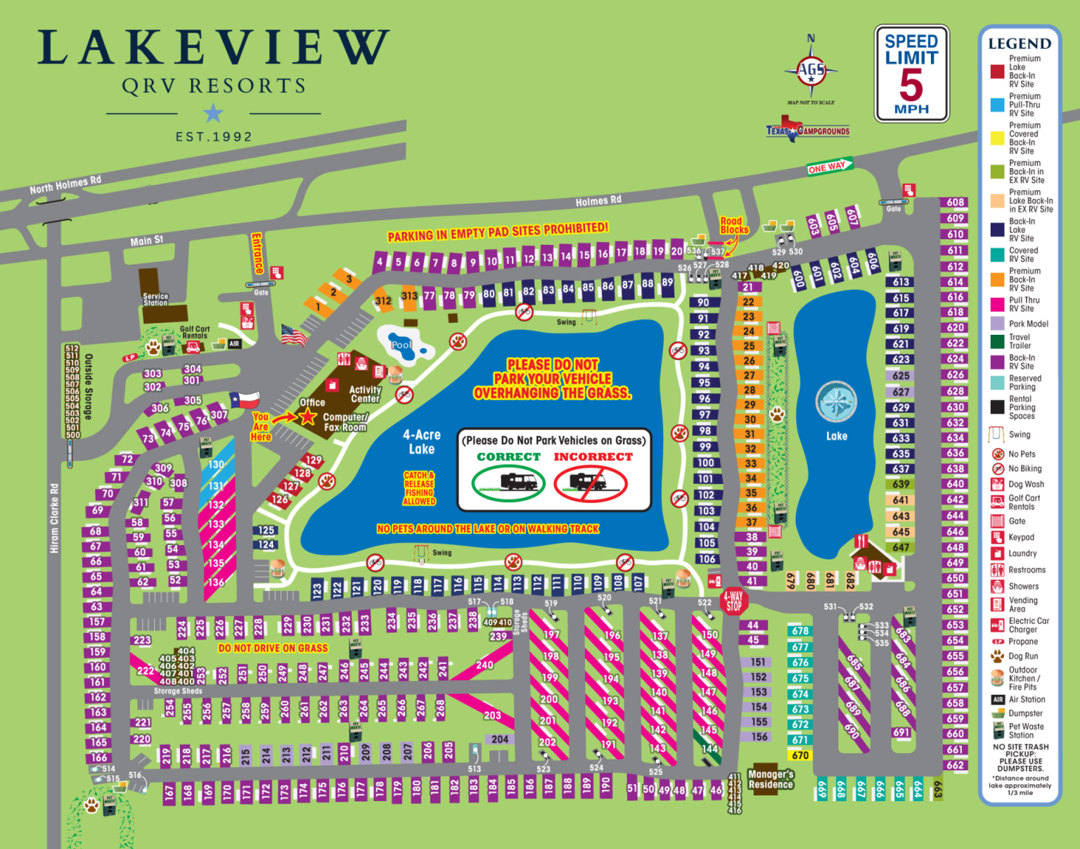Map | Lakeview RV Resort | Long-Term Stays in Houston